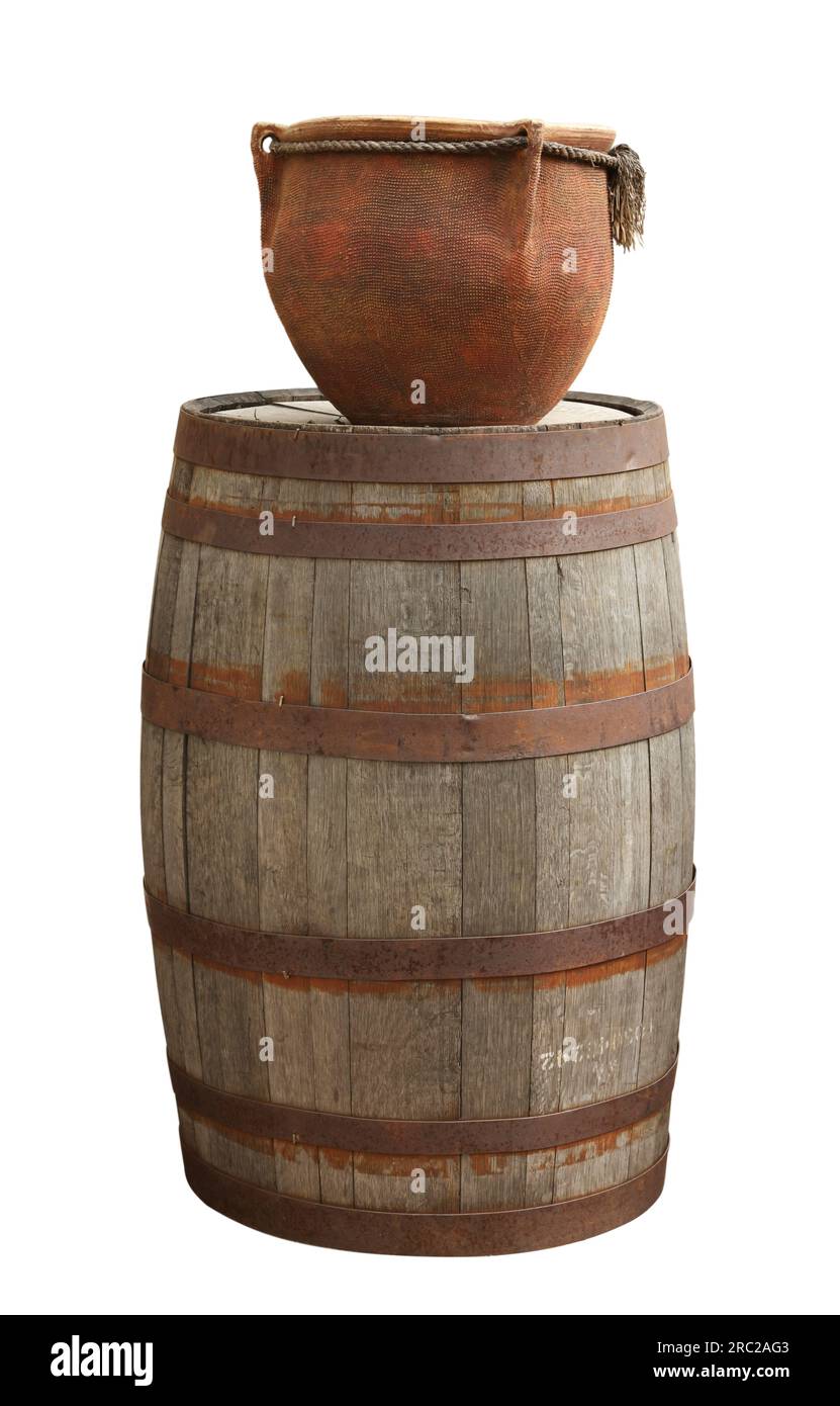 Wine barrel pot hi-res stock photography and images - Alamy