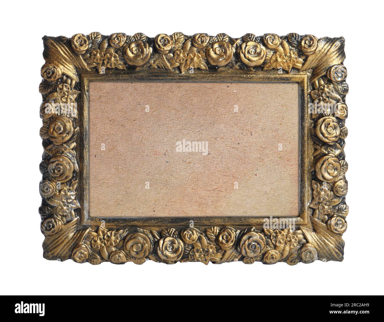 Beautiful empty vintage frame isolated on white Stock Photo - Alamy