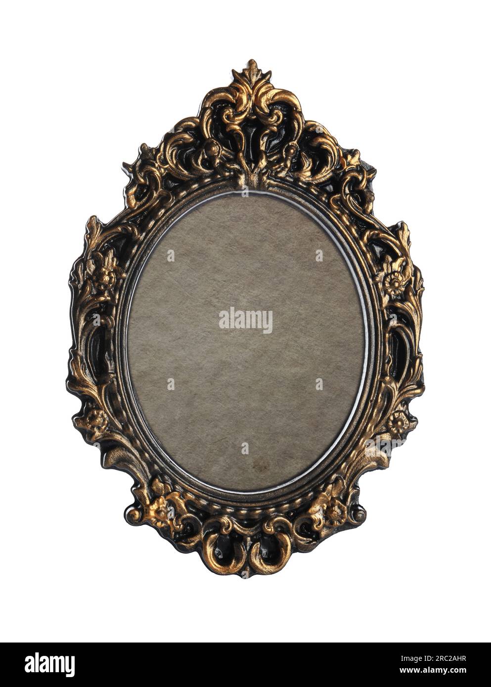Beautiful empty vintage frame isolated on white Stock Photo - Alamy