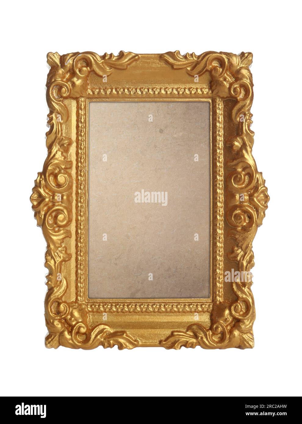 Beautiful empty vintage frame isolated on white Stock Photo - Alamy