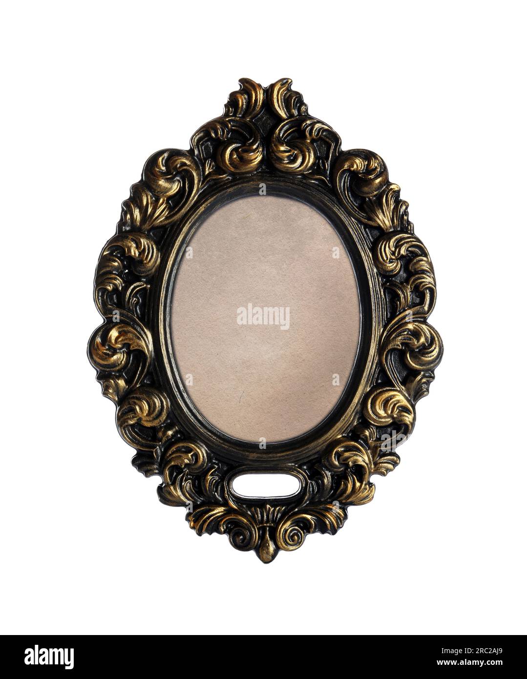 Beautiful empty vintage frame isolated on white Stock Photo - Alamy