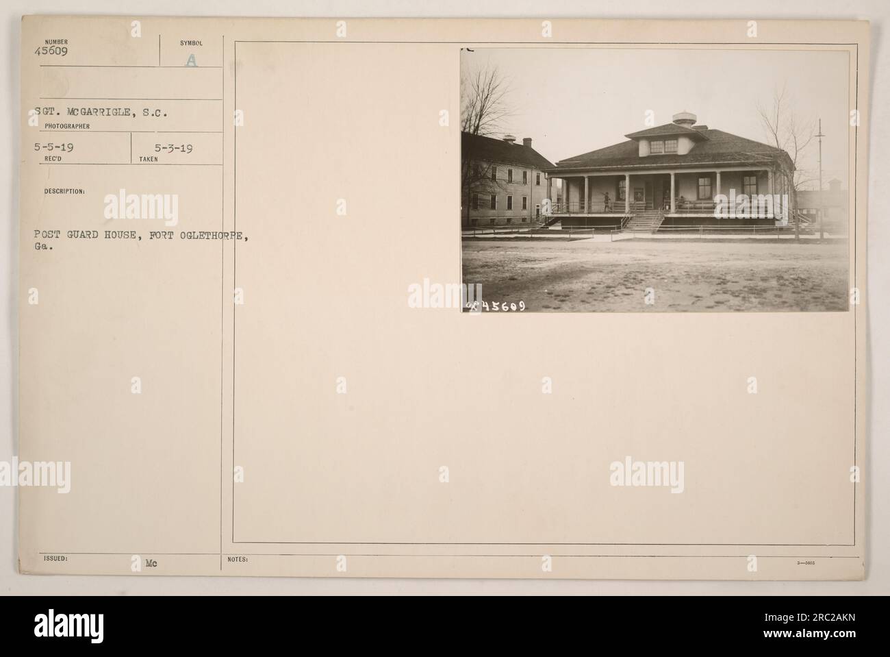 Post guard house at Fort Oglethorpe, Georgia. The photograph was taken ...