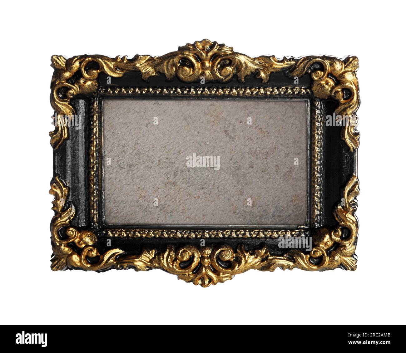 Beautiful empty vintage frame isolated on white Stock Photo - Alamy