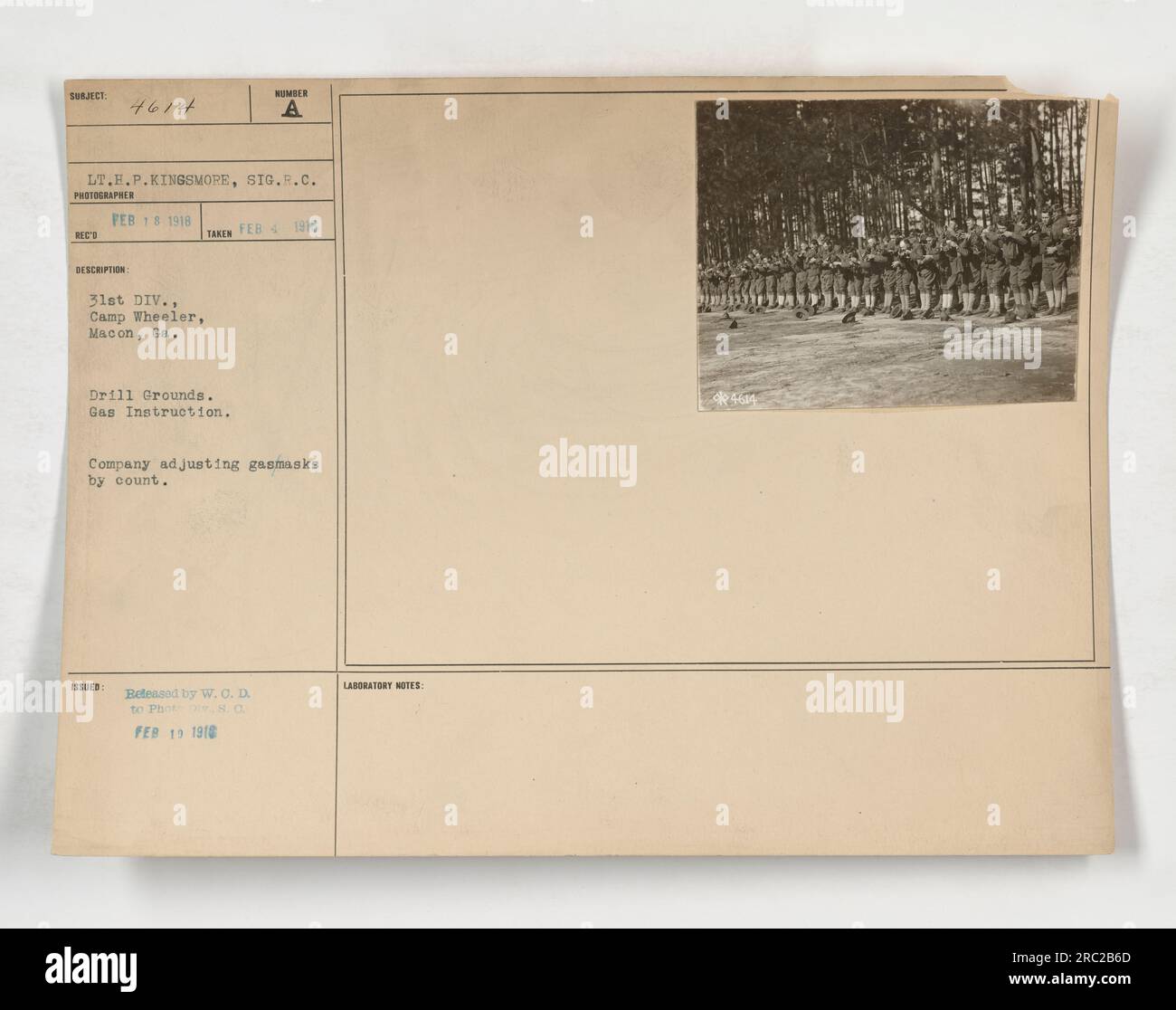 Soldiers from the 31st Division at Camp Wheeler, Macon, Georgia, are ...