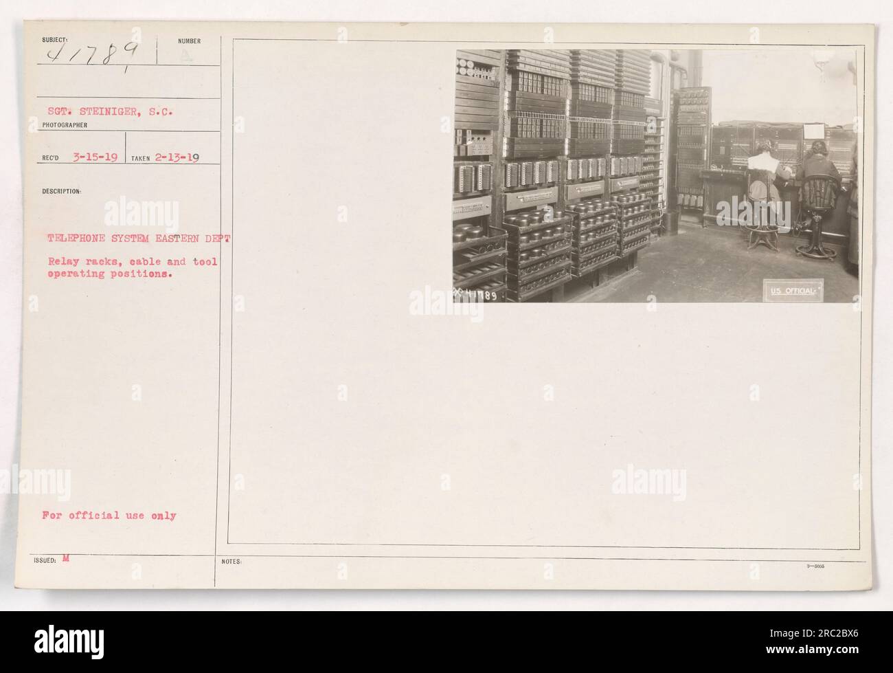 Soldier Steiniger, a photographer for the U.S. Army Signal Corps ...