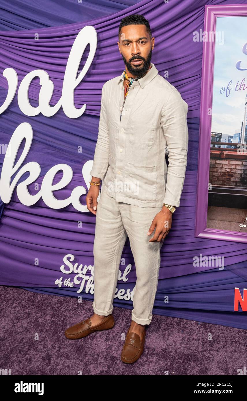 New York, USA. 11th July, 2023. Tone Bell attends New York premiere of ...