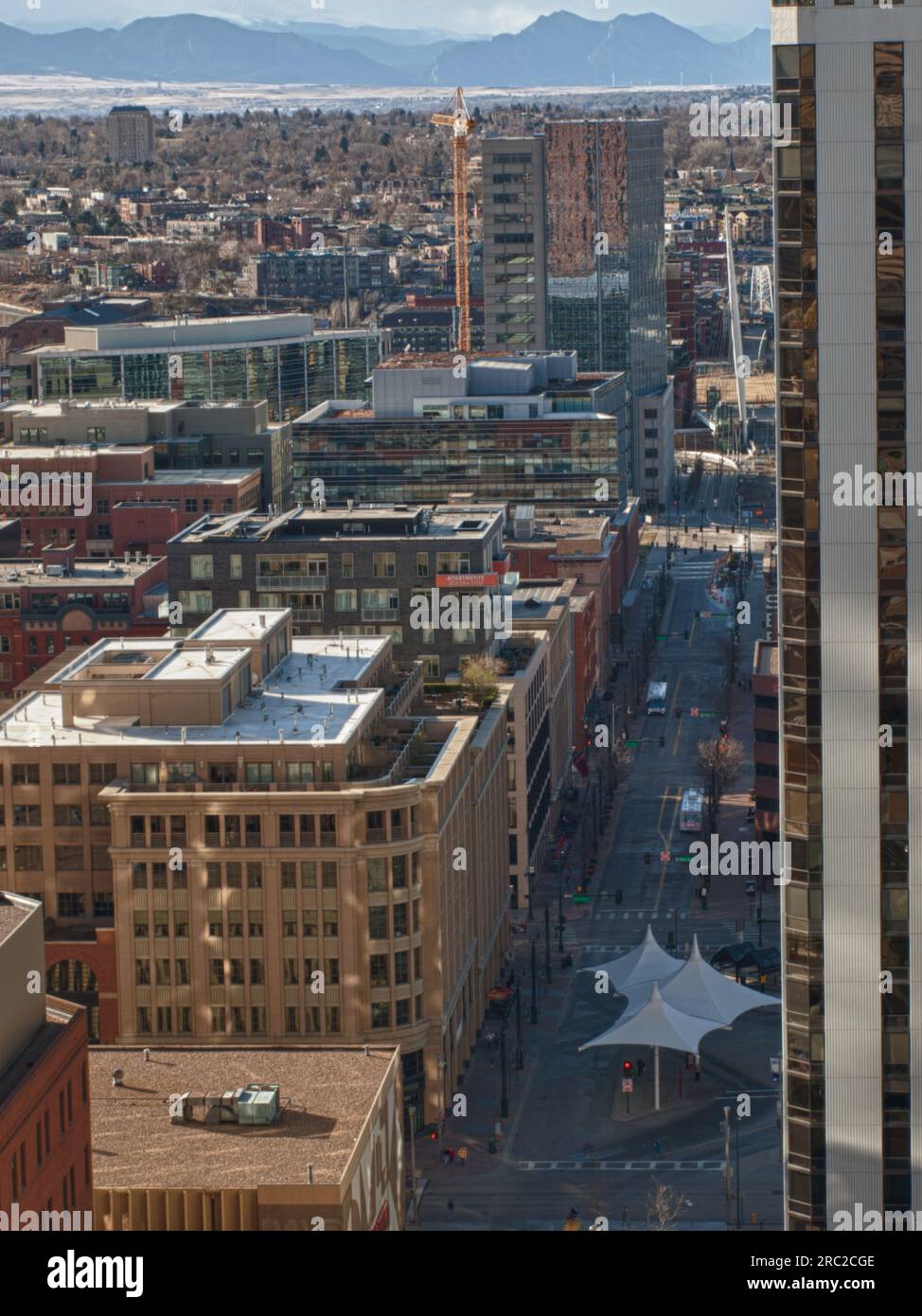 Top view downtown cityscape rocky hi-res stock photography and images ...