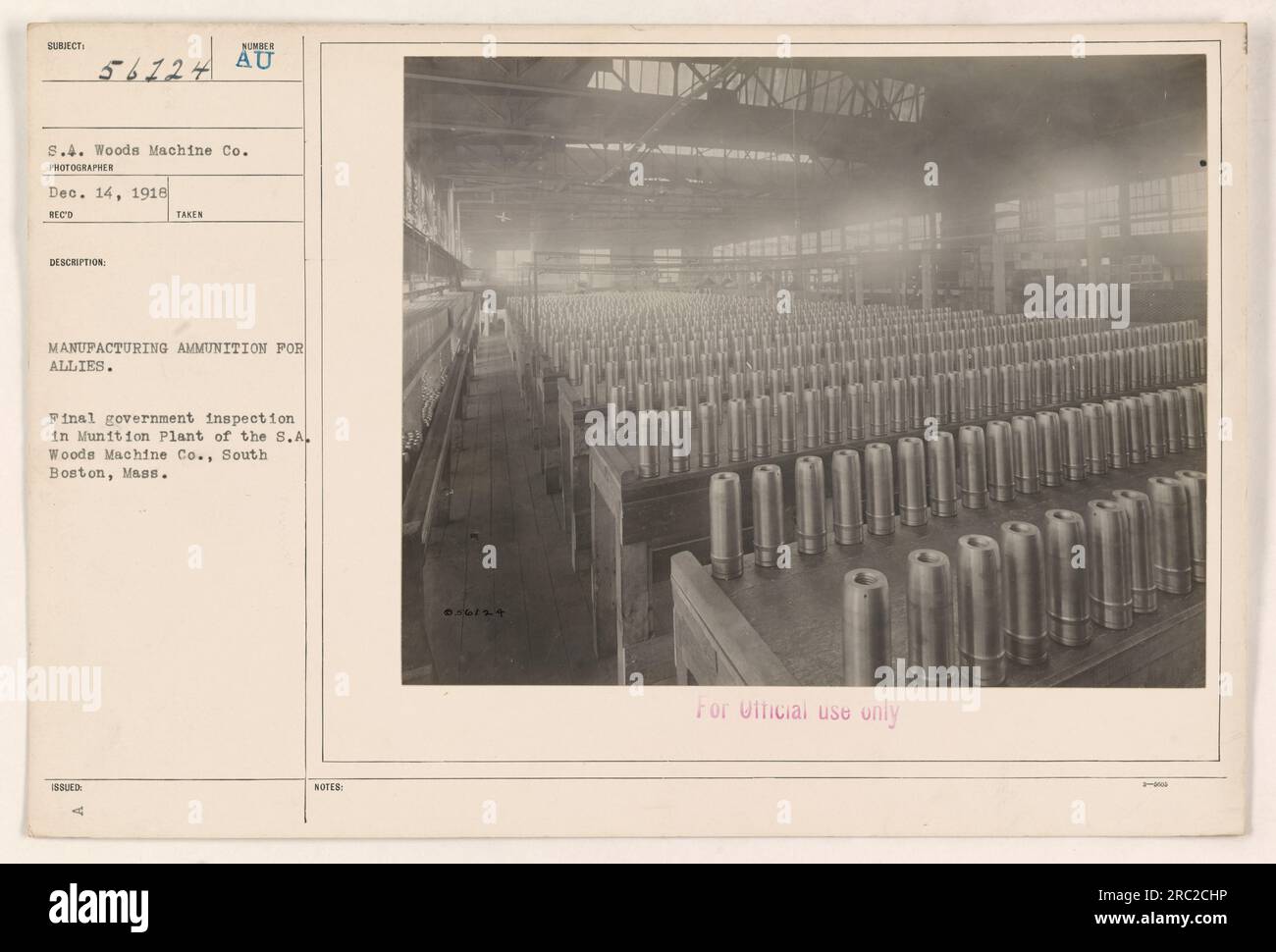 Government inspectors conducting a final inspection in the ammunition ...