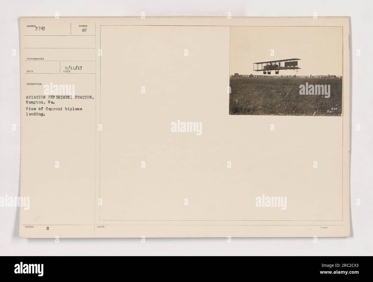 Caproni biplane landing at the Symbolic Aviation Experiment Station in ... Caproni biplane landing at the Symbolic Aviation Experiment Station in ...
