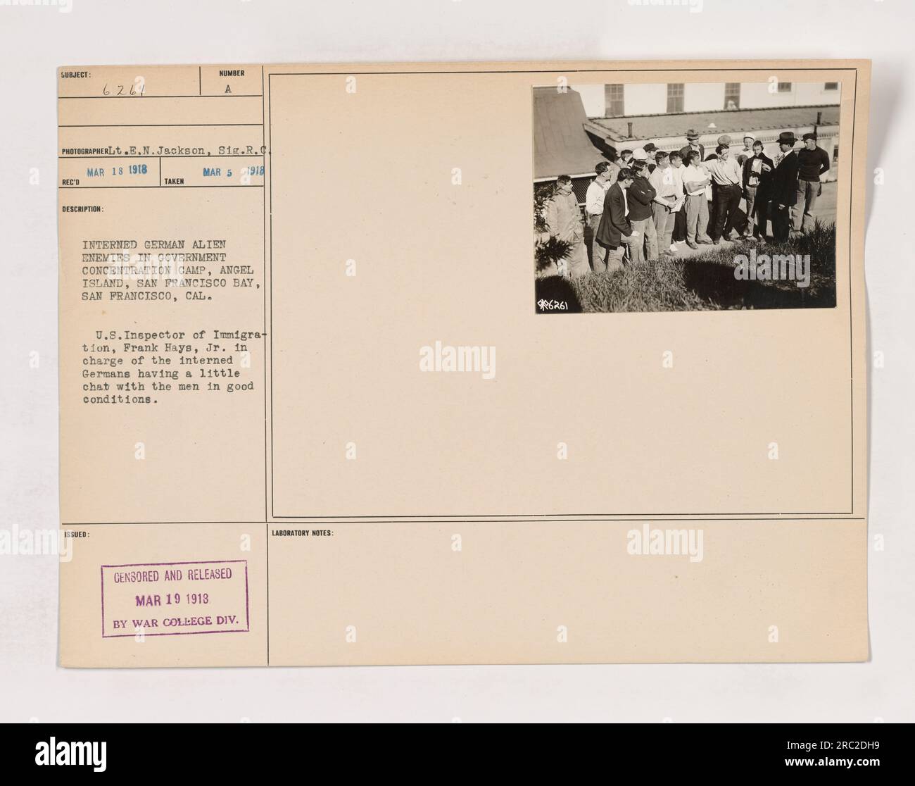 German alien enemies interned in a government concentration camp on ...