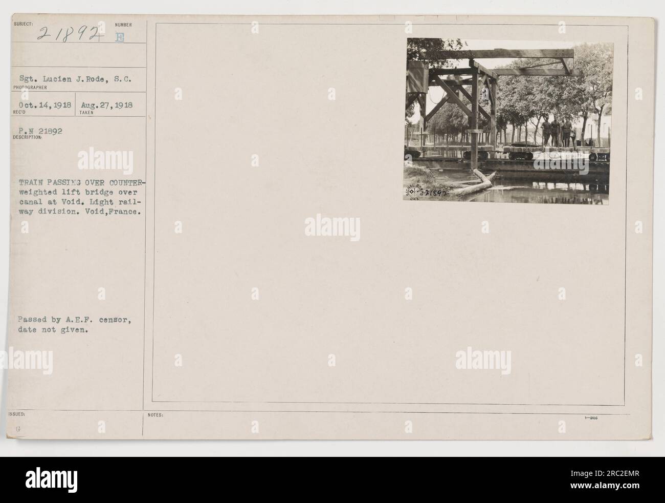 Sgt. Lucien J. Rode captured an image on October 14, 1918, at Void ...