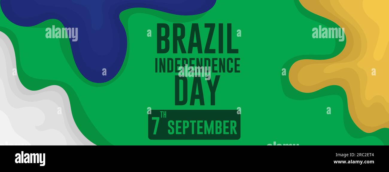 Brazil Independence Day September 7 Horizontal curves Poster, card, web ...