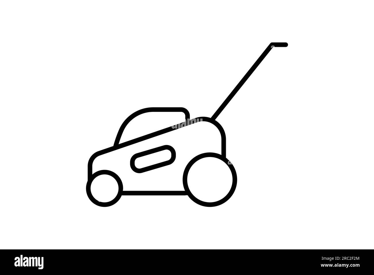 Lawn mower icon. icon related to cleaning, household appliances. Line icon style design. Simple ...