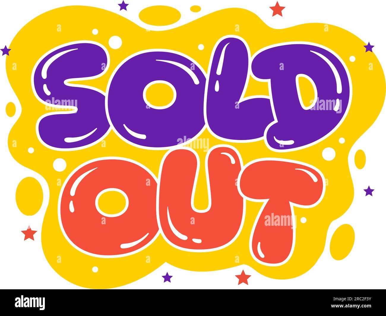Sold Out Vector Illustration with Shopping Message or Special Offer ...