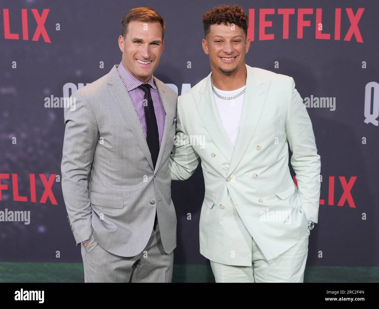 Los Angeles, USA. 11th July, 2023. (L-R) Kirk Cousins and Patrick ...