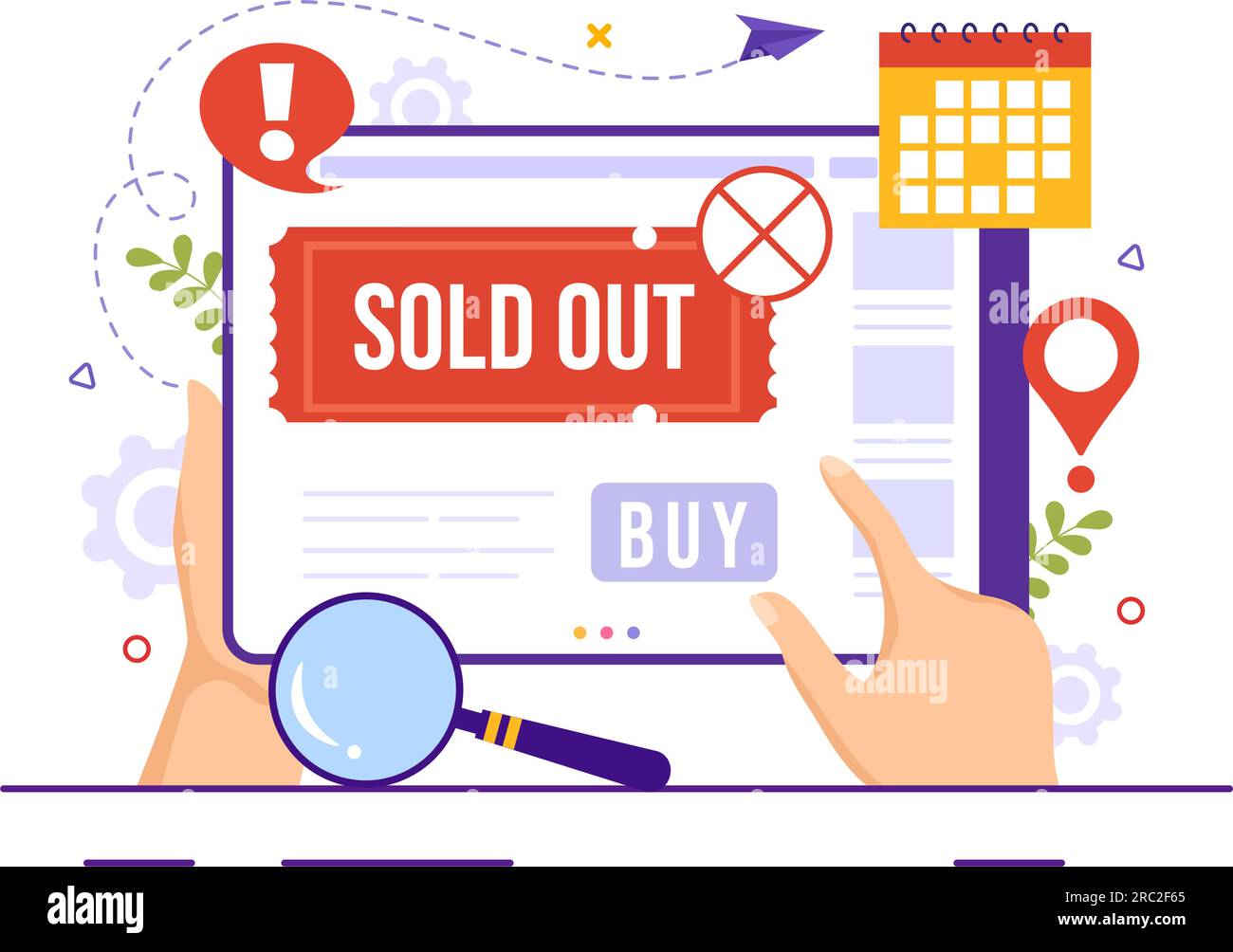 Sold Out Vector Illustration with Shopping Message or Special Offer ...