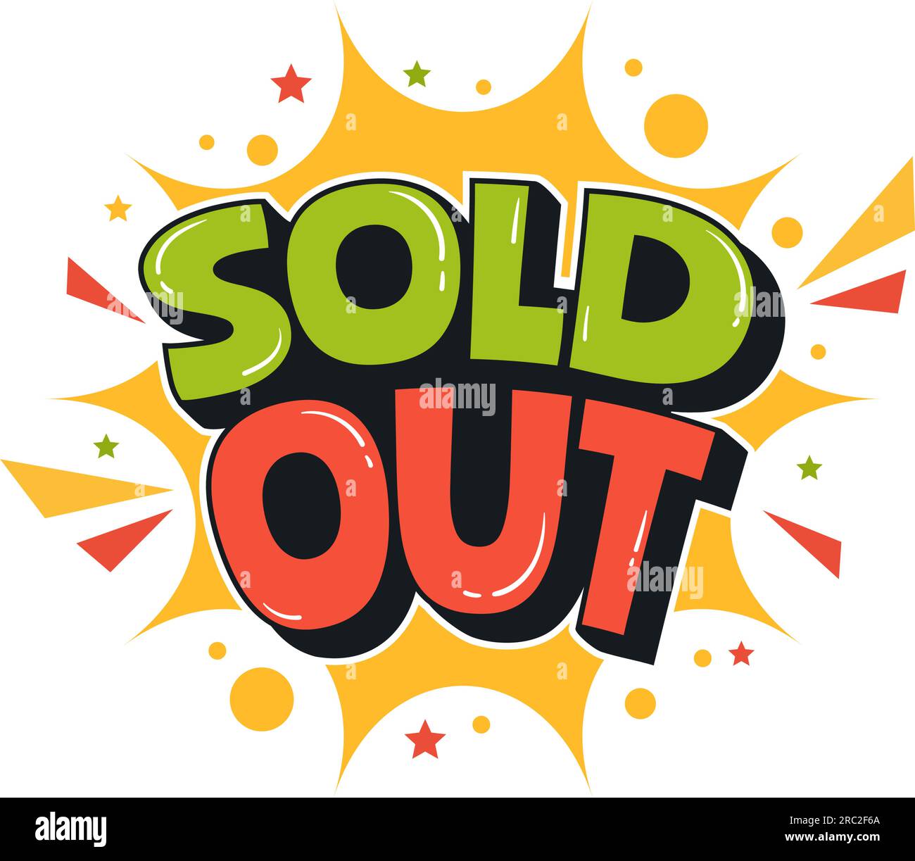 Sold Out Vector Illustration with Shopping Message or Special Offer ...