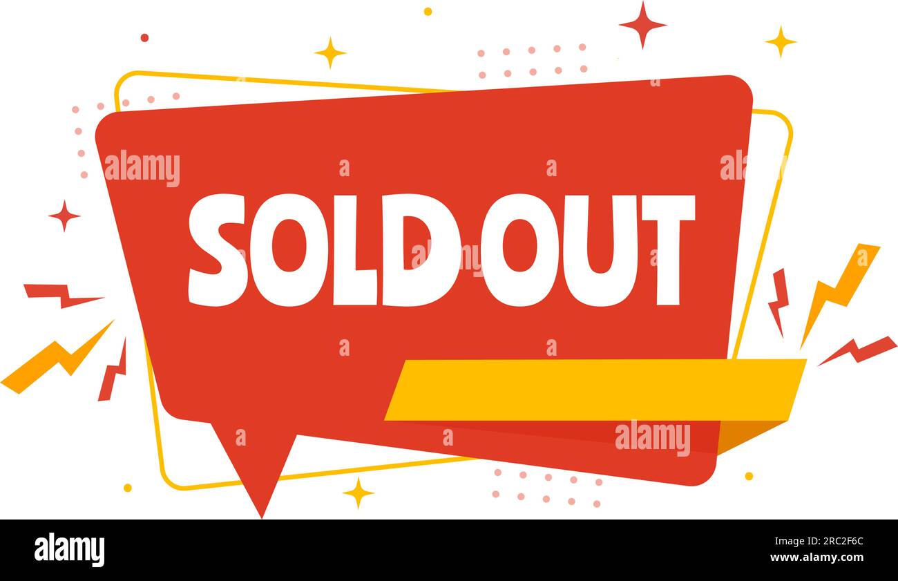 Sold Out Vector Illustration with Shopping Message or Special Offer ...