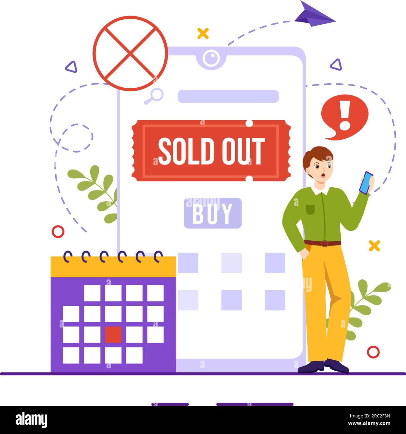 Sold Out Vector Illustration with Shopping Message or Special Offer ...