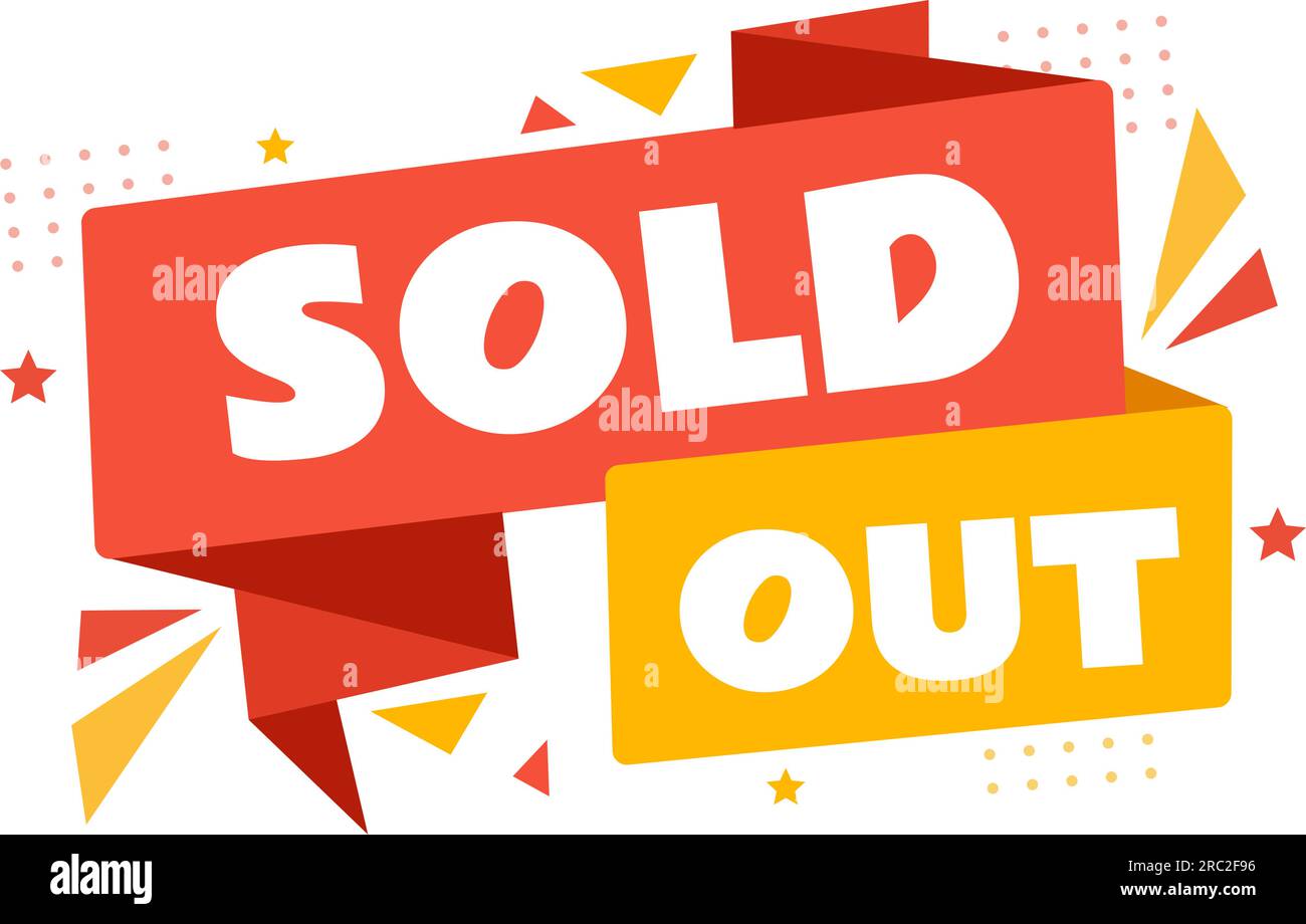 Sold Out Vector Illustration with Shopping Message or Special Offer ...