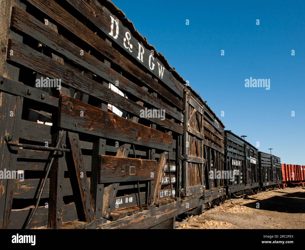 Historic wooden boxcar hi-res stock photography and images - Alamy