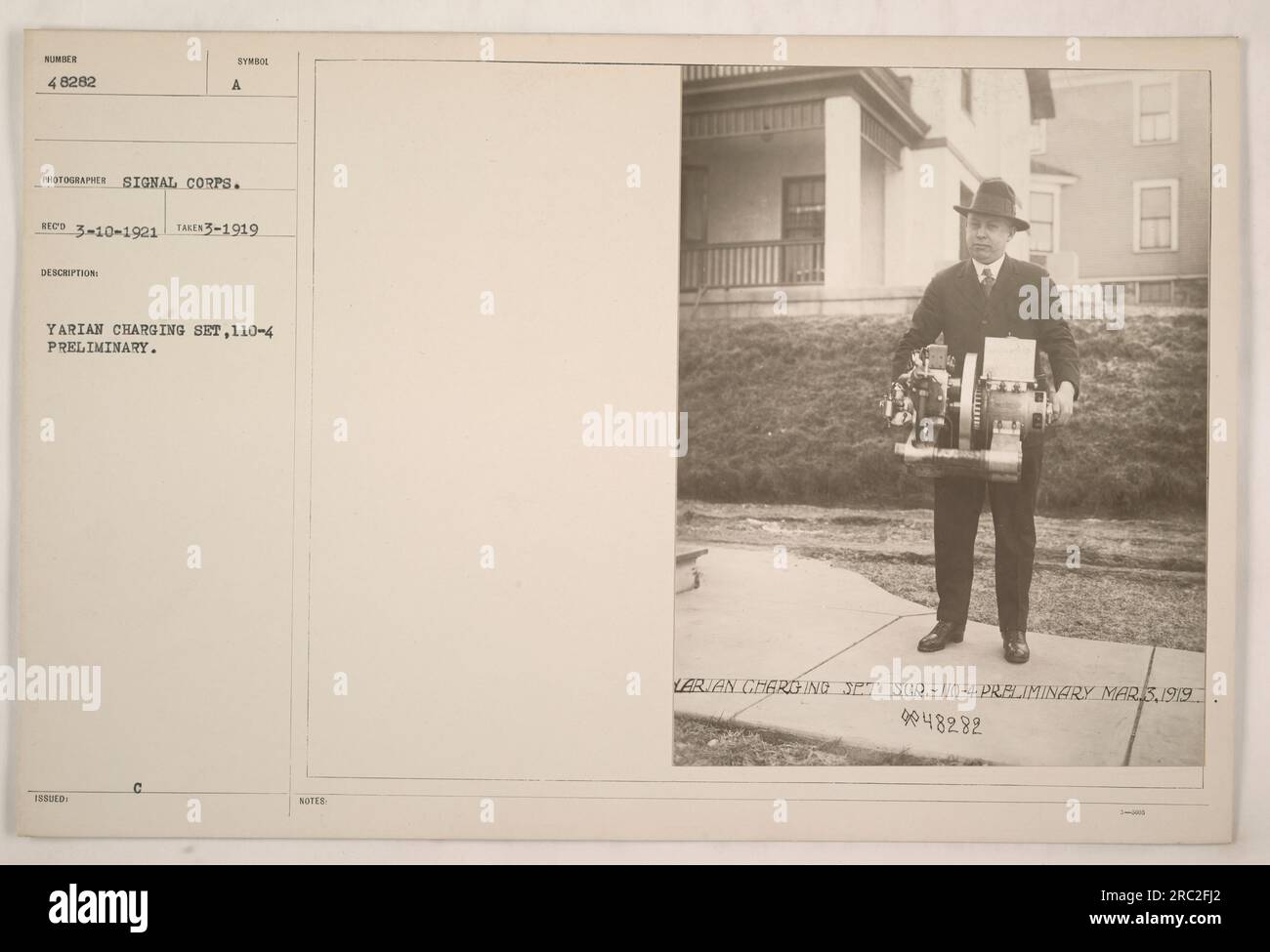 An image depicting a Yarian Charging Set, numbered 110-4, photographed ...