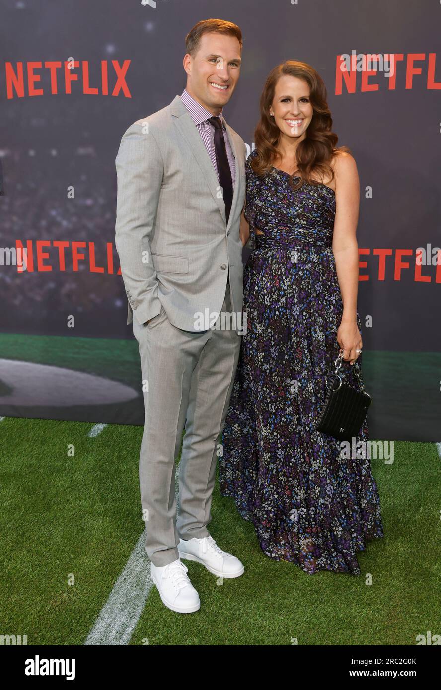 11 July 2023 Hollywood, California - Kirk Cousins, Julie Hampton. Los ...