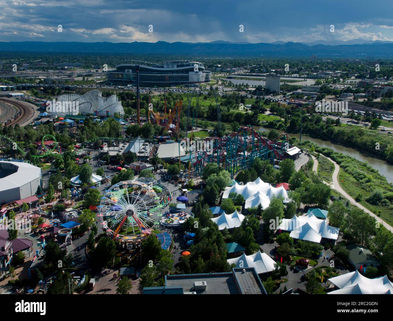 Aerial View of Denver Stock Photo - Alamy