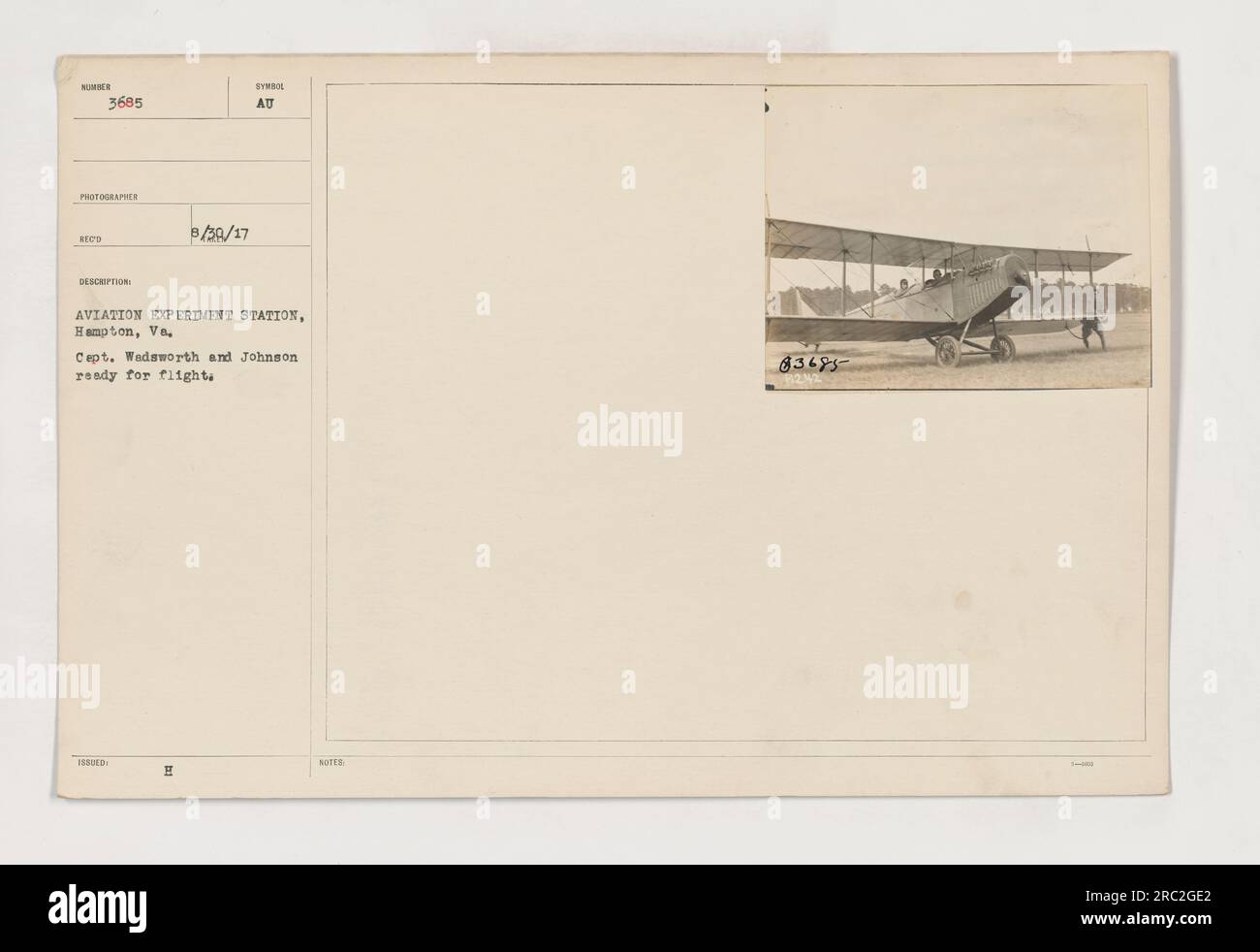 Two soldiers, Sgt. Wadsworth and Pvt. Johnson, stand ready for flight ...