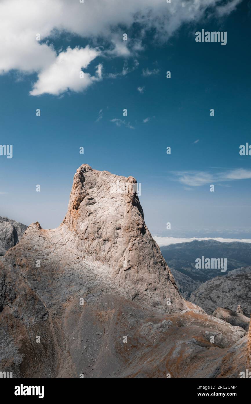 Landscape of the south face of the Naranjo de Bulnes or Picu Urriellu ...