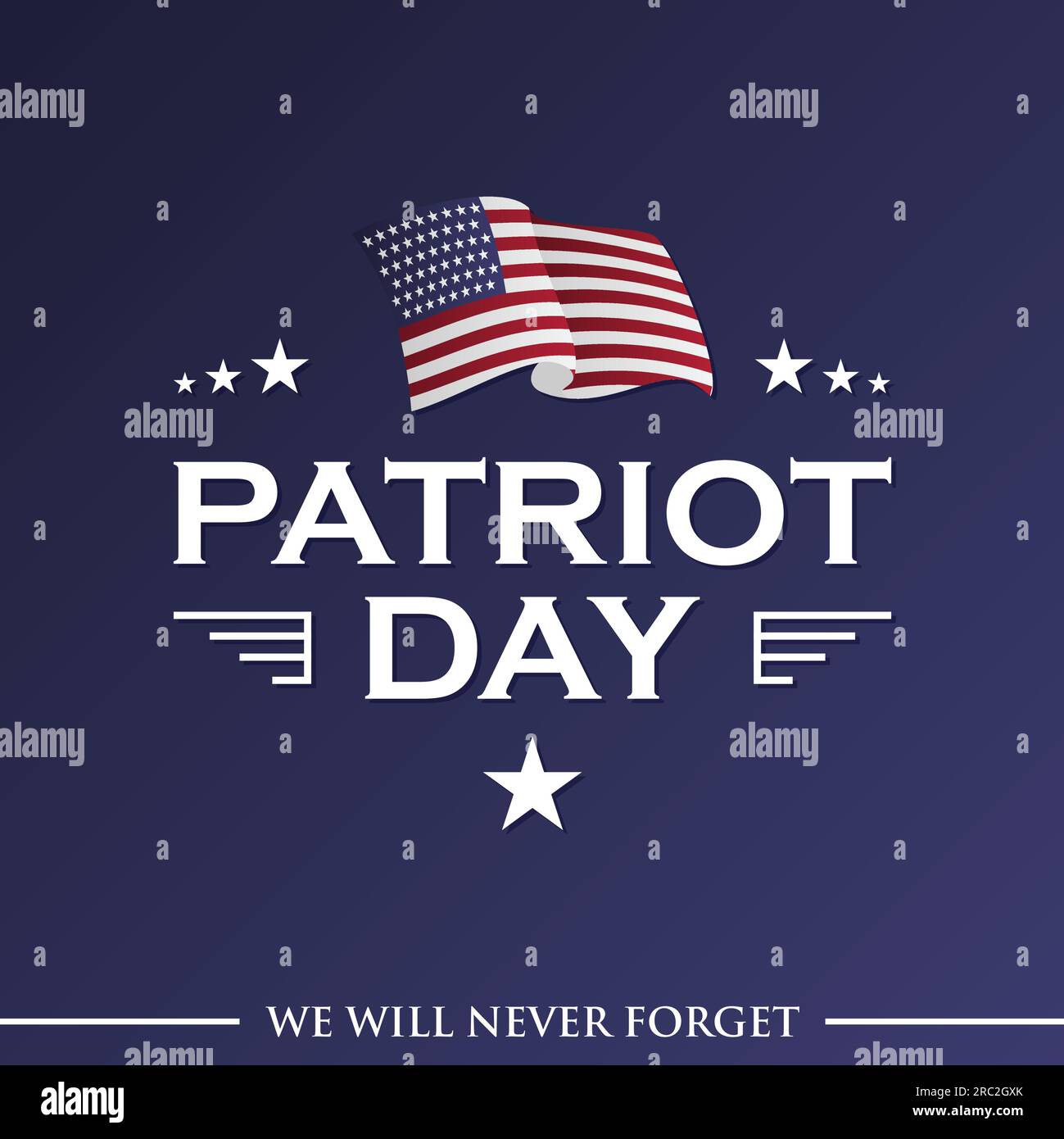 Patriot Day template background with USA flag. Vector illustration ...