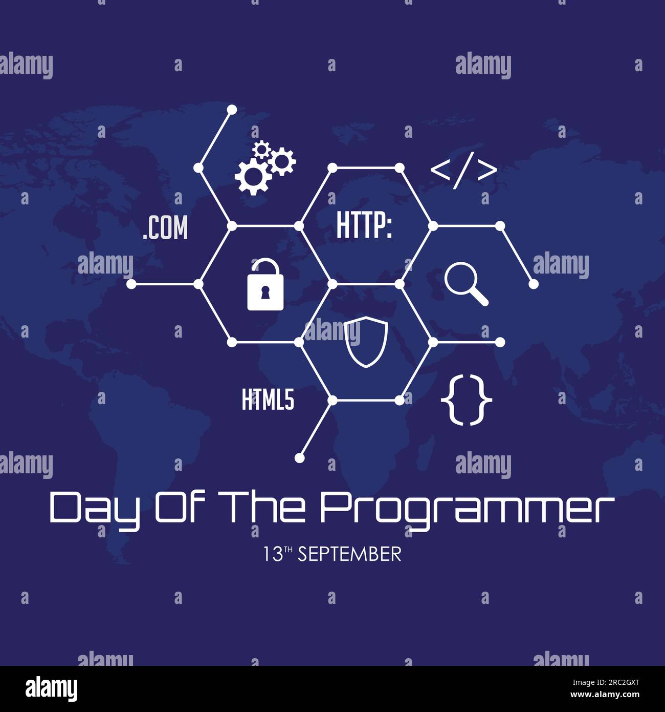 Day Of The Programmer Banner Or Greeting Card With Code Symbol In Polygonal Vector Illustration
