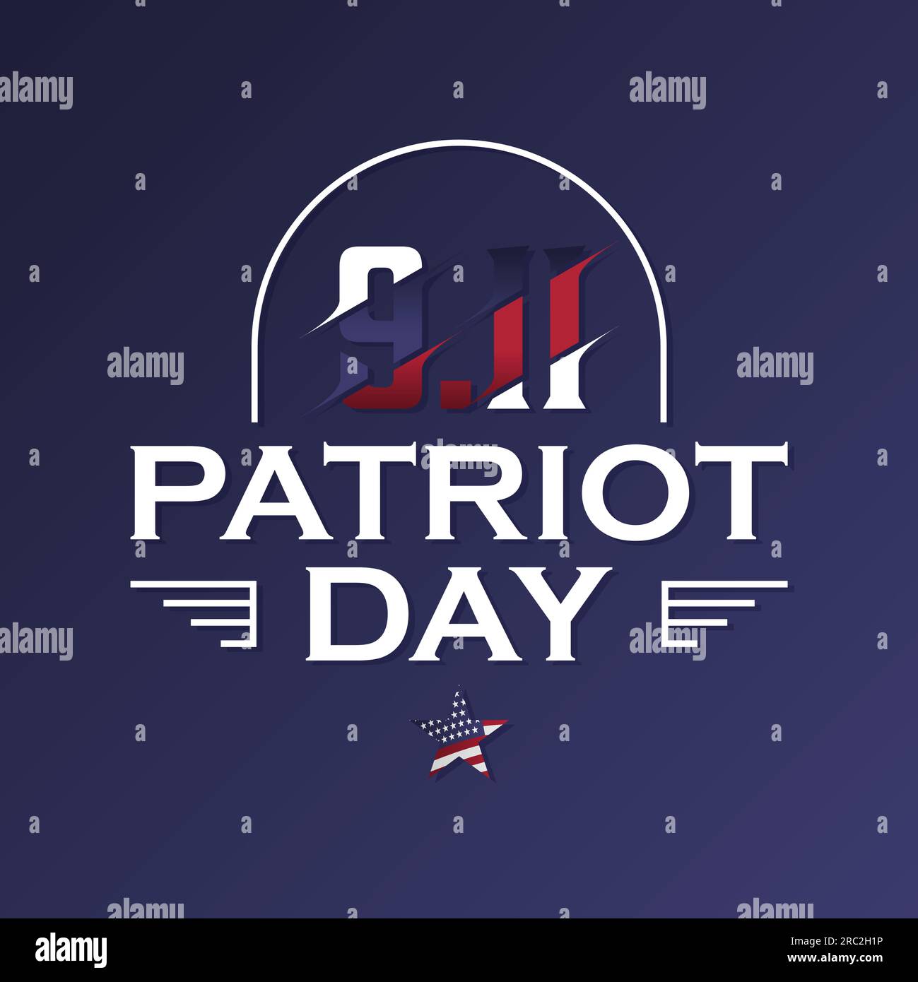 Patriot Day 9 11 USA emblem template background. Vector illustration ...