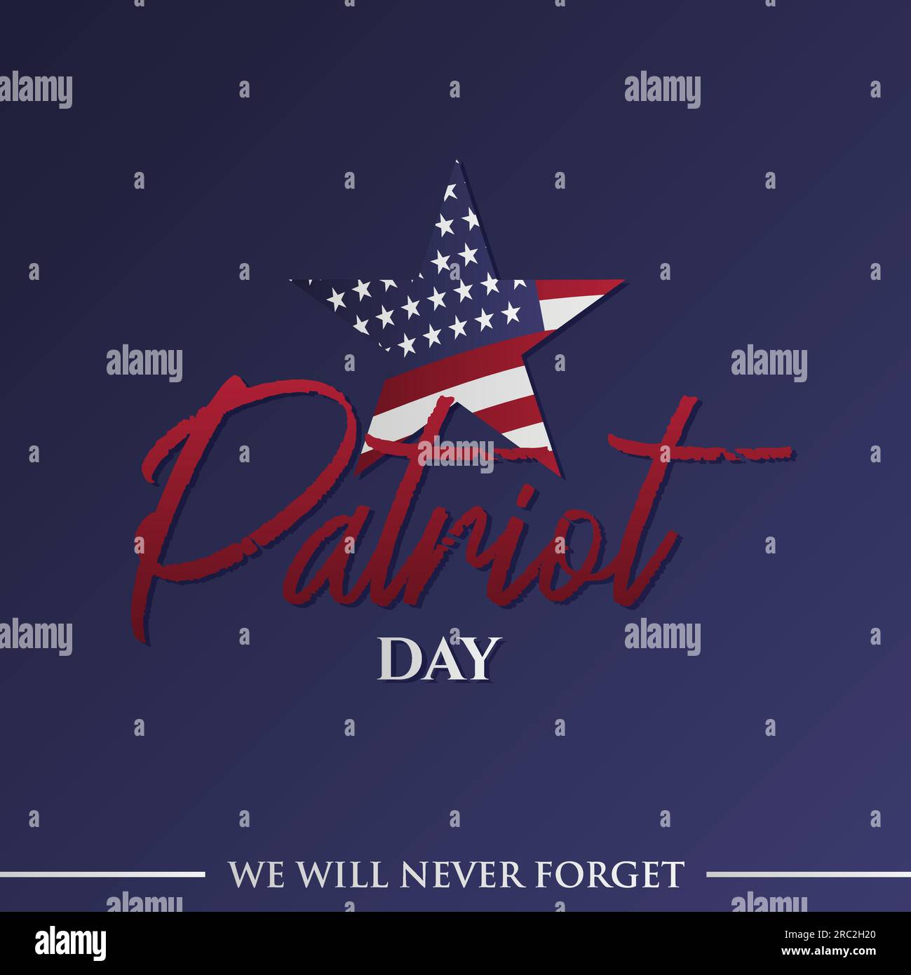 Patriot Day template background with star USA flag. Vector illustration ...