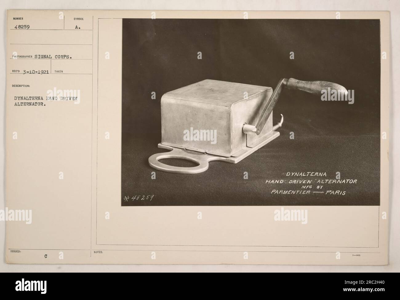 Dynalterna hand driven alternator hi-res stock photography and images ...