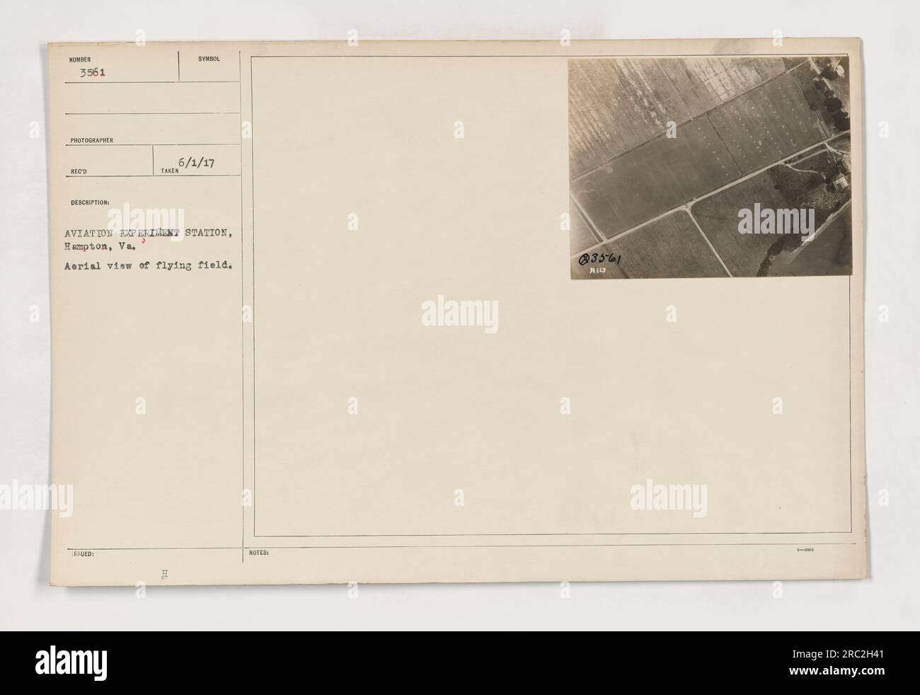 Aerial view of the Aviation Experiment Station in Hampton, VA taken on ...