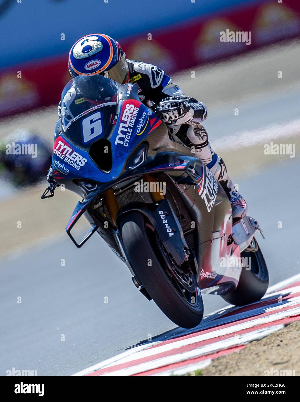 July 09 2023 Monterey, CA, U.S.A Camron Beaubier(6)coming into turn 4 ...