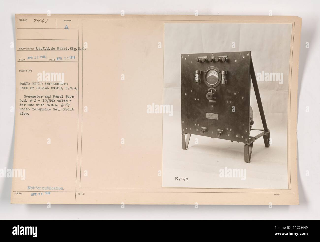 Issued radio field instruments hi-res stock photography and images - Alamy