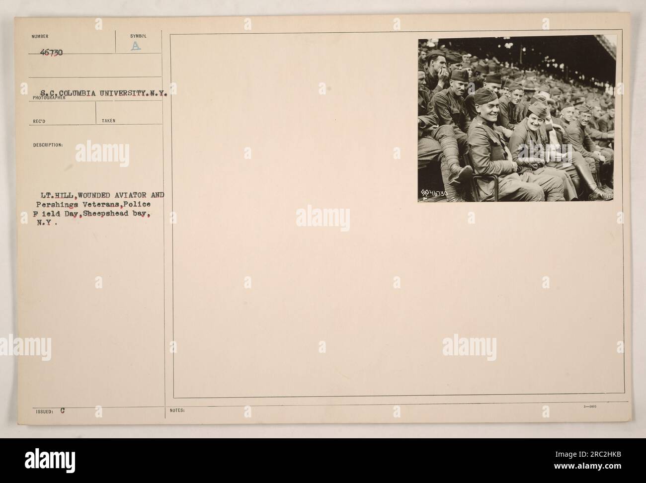 Lt. Hill, a wounded aviator and Pershing's veterans, participating in ...