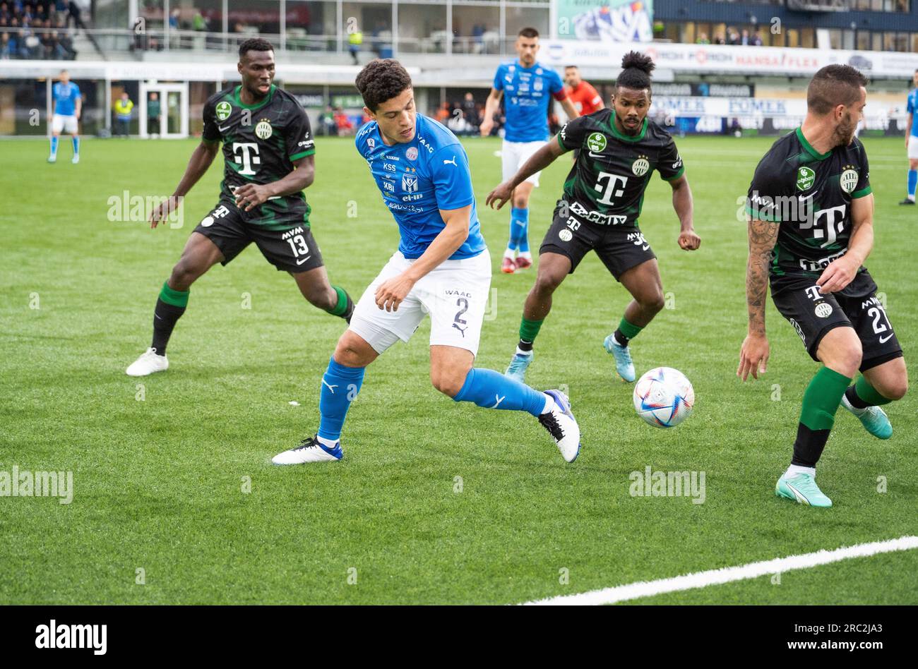 Klaksvik, Faroe Islands. 11th July, 2023. Patrick Da Silva (2) of Ki ...