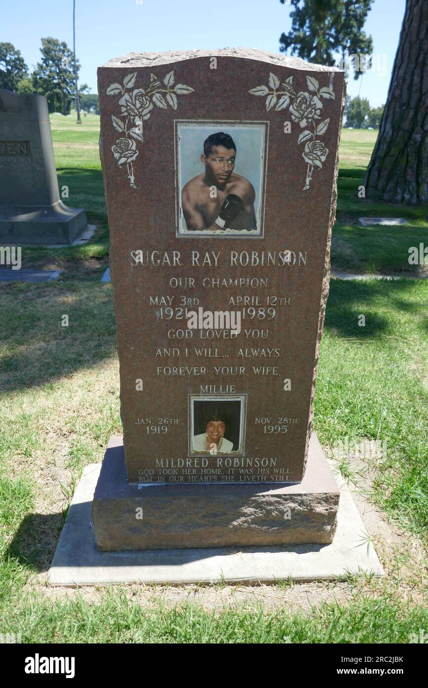 Inglewood, California, USA 11th July 2023 Boxer Sugar Ray Robinson ...
