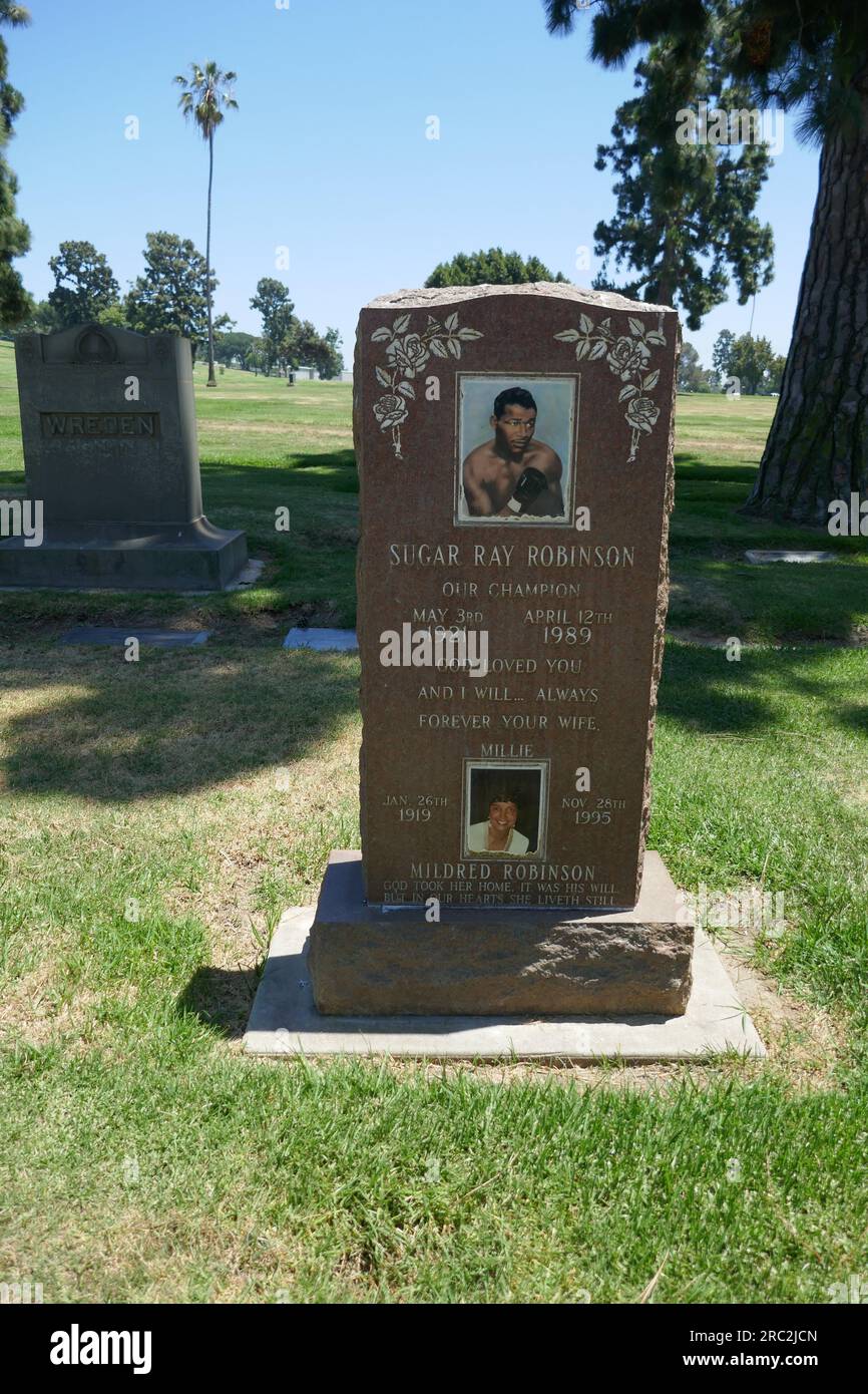 Inglewood, California, USA 11th July 2023 Boxer Sugar Ray Robinson ...