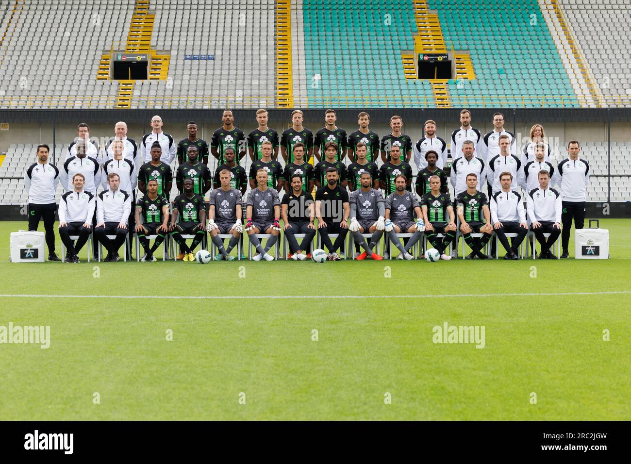 (upper L-R) kitman Willem Van Overmeire, kitman Albert Verbandt, kitman ...