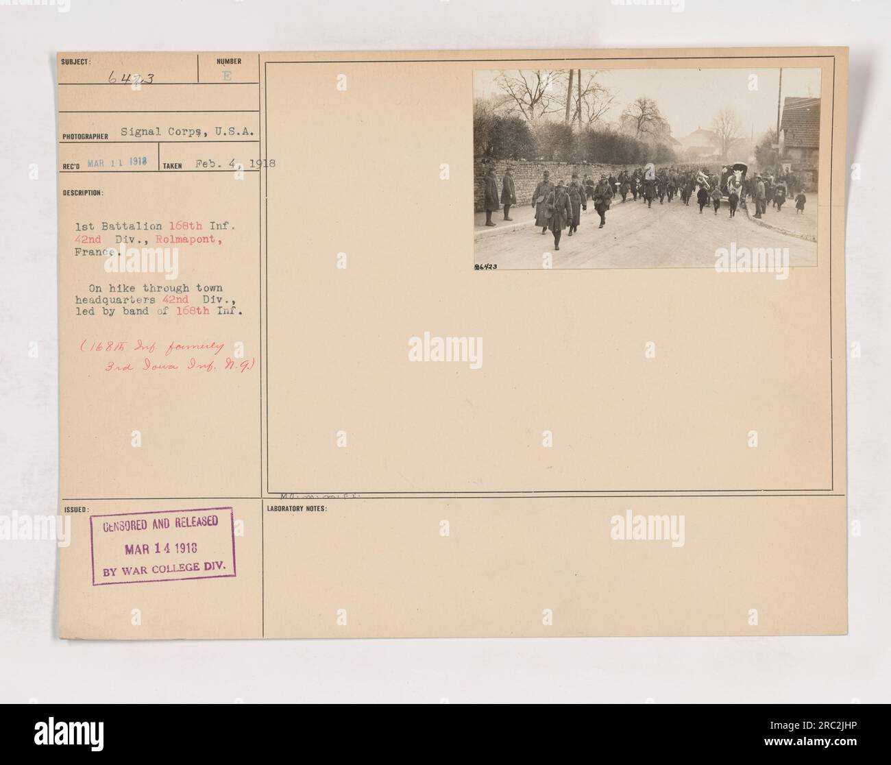 168th infantry hi-res stock photography and images - Alamy