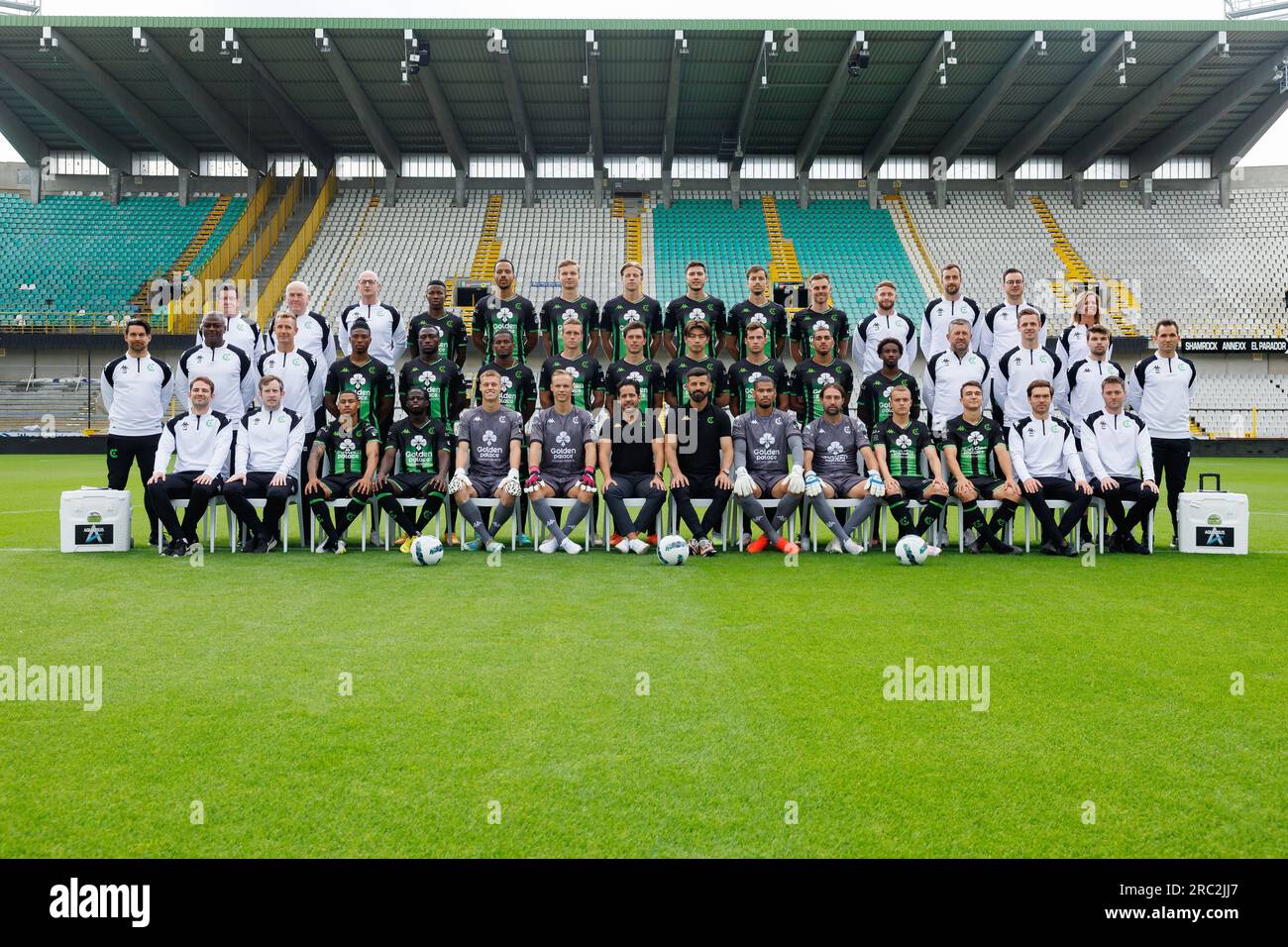 (upper L-R) kitman Willem Van Overmeire, kitman Albert Verbandt, kitman ...