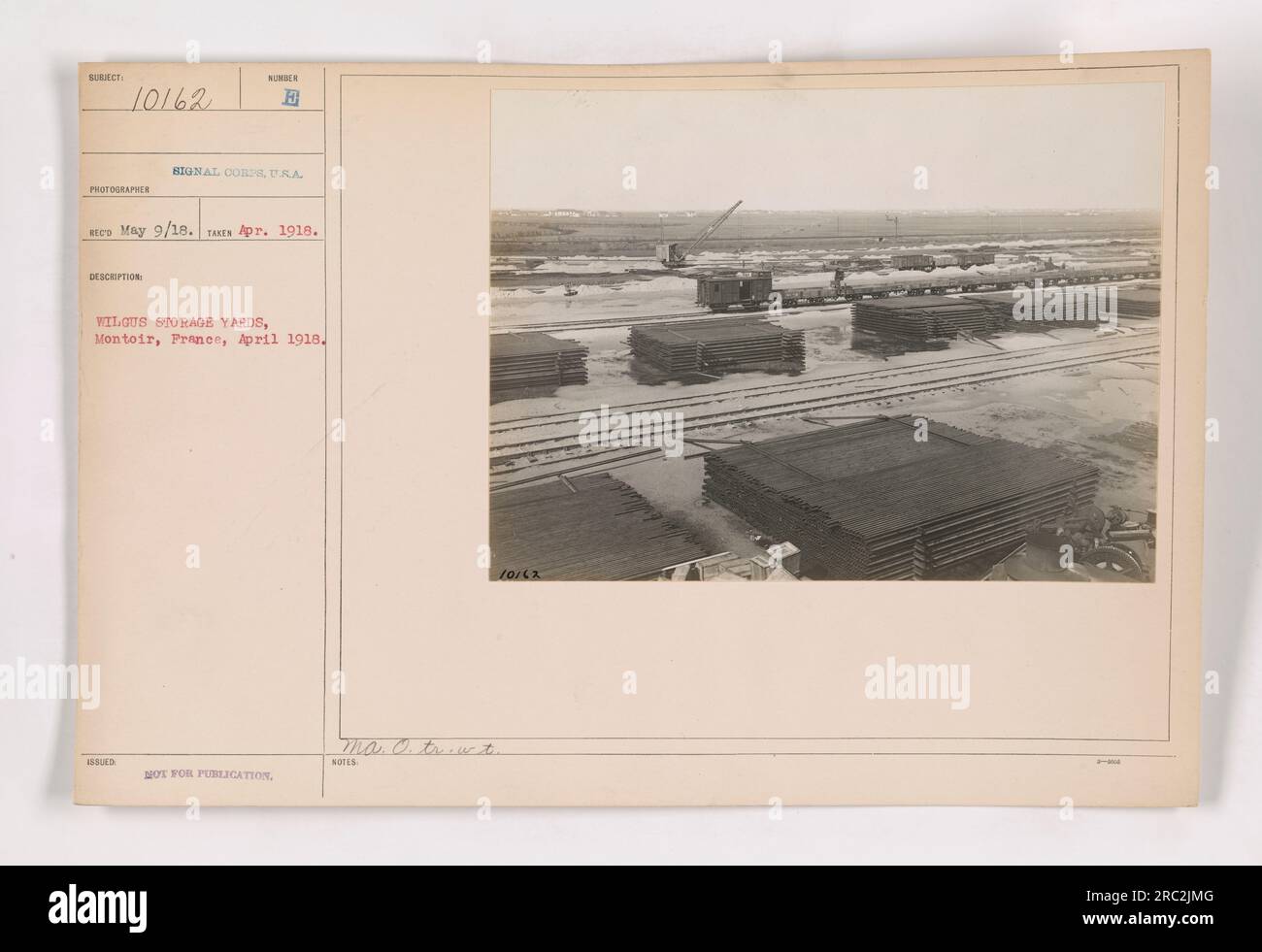 "Wilgus Storage Yards in Montoir, France, captured in April 1918. This ...