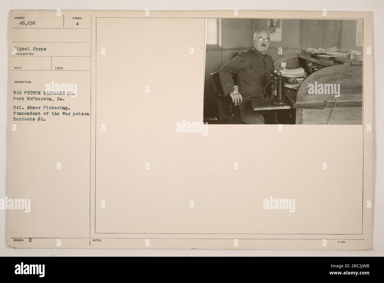 War prison barracks #1 at Fort McClellan serving as a detention ...