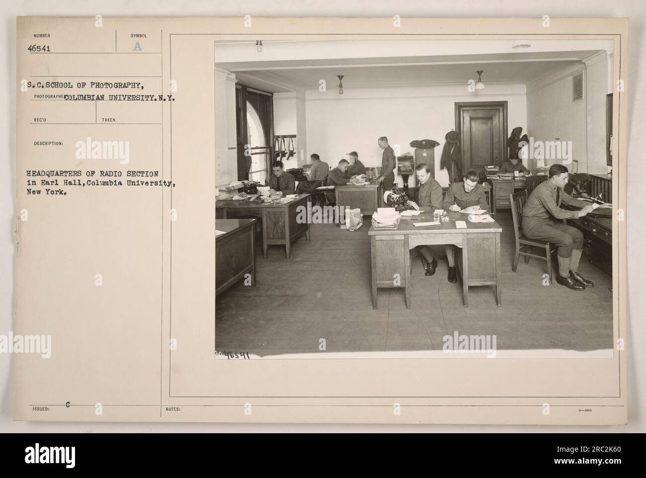 Image of the headquarters of the Radio Section located in Earl Hall ...
