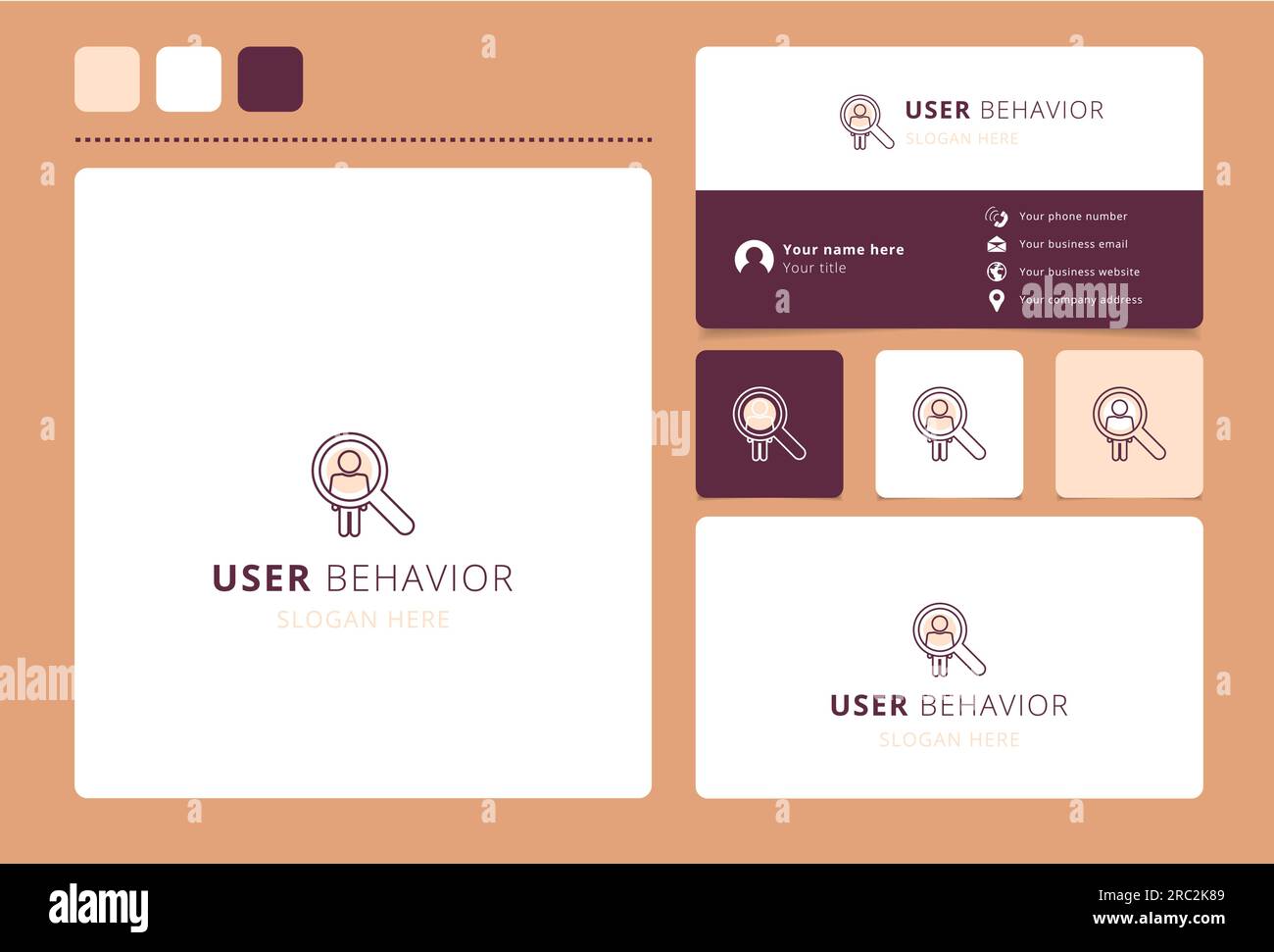 User behavior logo design with editable slogan. Branding book and ...