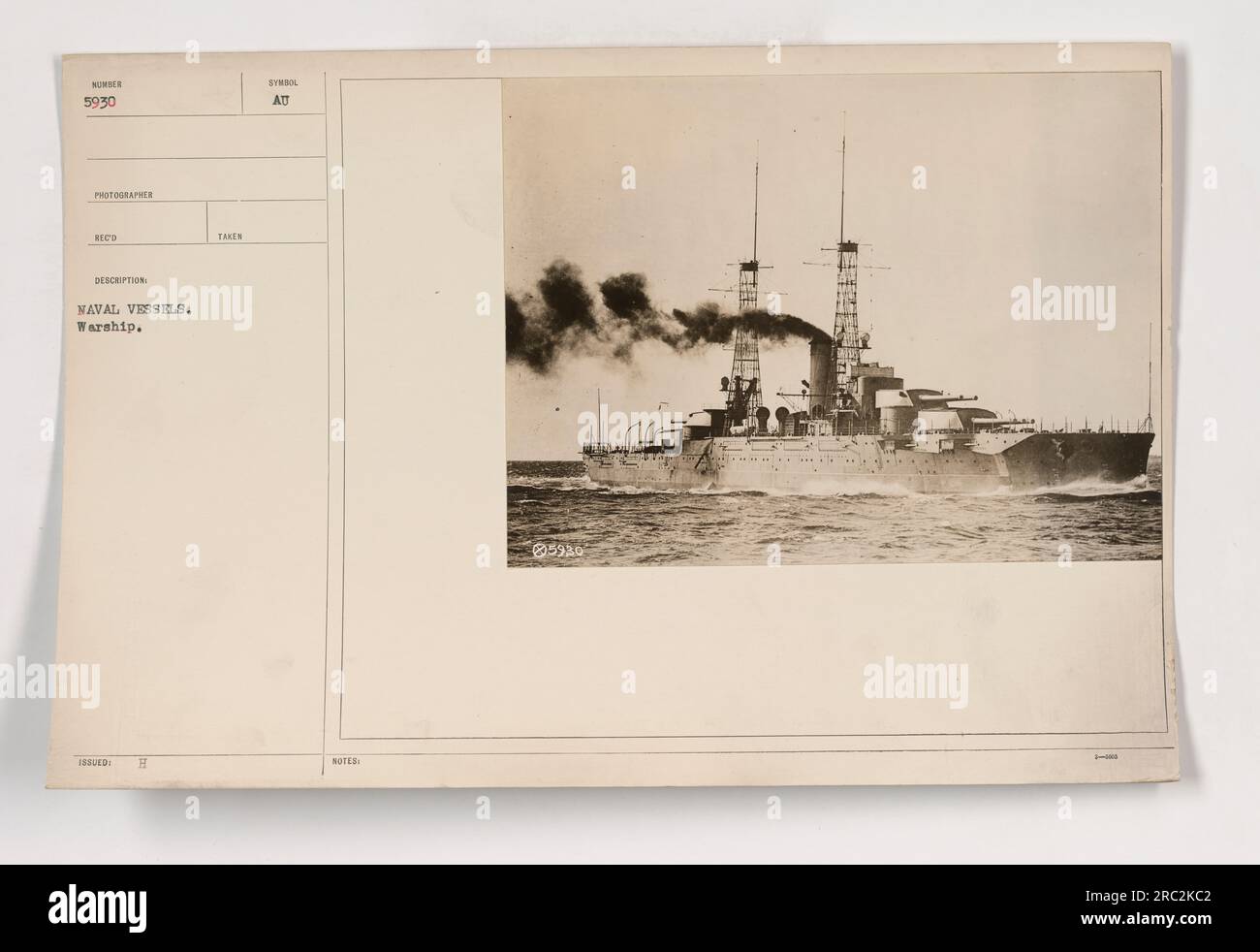 This photograph shows a warship conducting speed trials at sea during ...